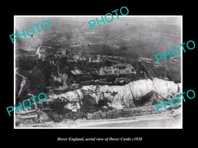 OLD 8x6 HISTORIC PHOTO OF DOVER ENGLAND AERIAL VIEW OF DOVER CASTLE ...