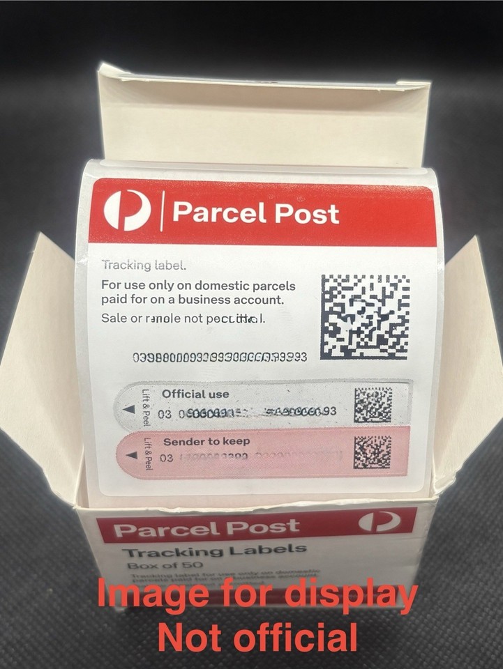 50x Standard Parcel QR/Barcode Shipping Tracking Labels - Proof of ...