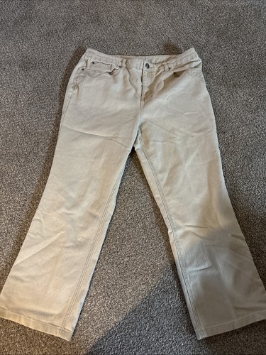 Womens Christopher And Banks Off White Jeans Size 14 | eBay