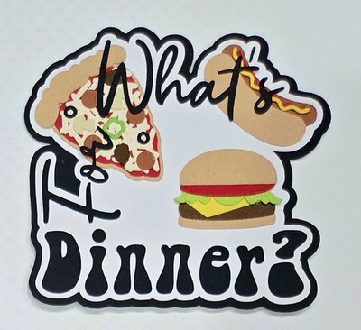 What's For Dinner Title. Scrapbook, Card making Paper Piecing | eBay