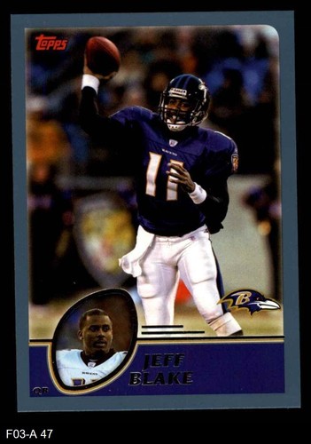2003 Topps #47 Jeff Blake Ravens East Carolina 8 - NM/MT | eBay