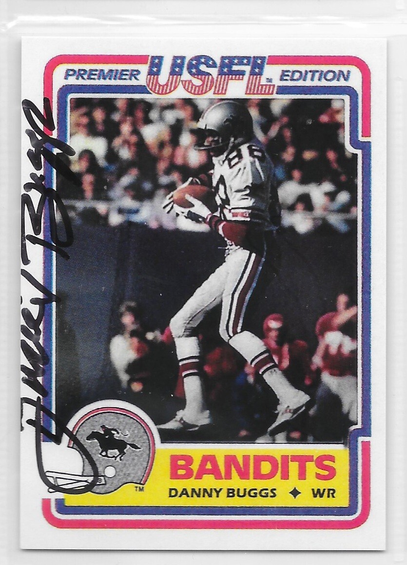 Danny Buggs Signed 1984 USFL Custom Card Tampa Bay Bandits Gunslingers ...