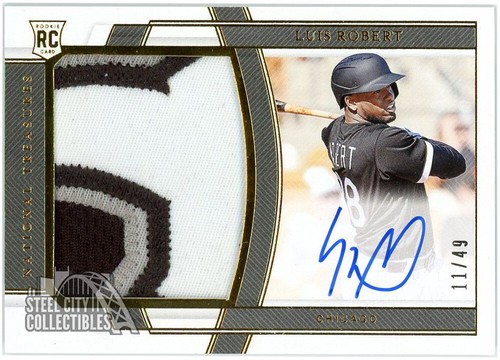 Luis Robert 2020 Panini National Treasures Rookie Patch Auto Card #212 ...