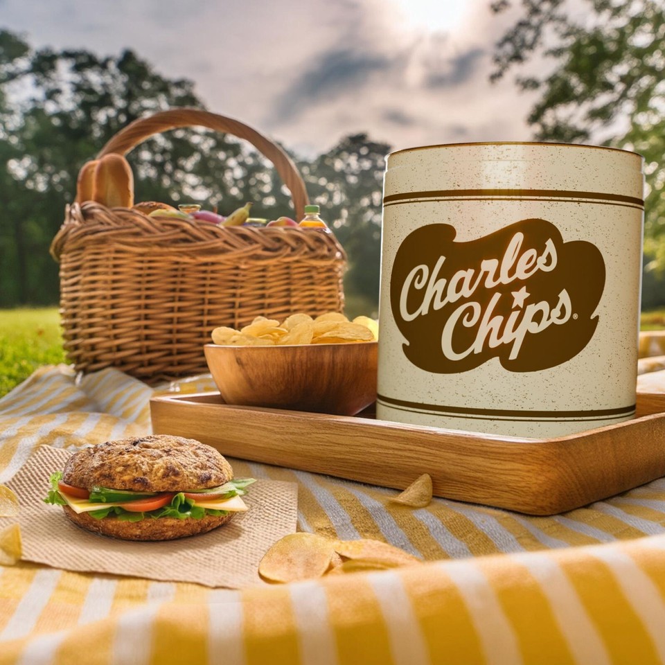 Charles Chips Original Recipe Potato Chips Tin | Premium Classic Potato ...