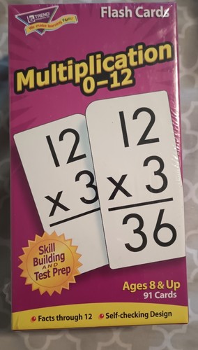 Trend Flash Cards Multiplication 0-12 Ages 8 And Up 91 Cards NIP ...