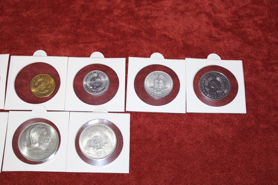 Complete currency set from East Germany GDR 1 Pfennig - 500 Marks ...