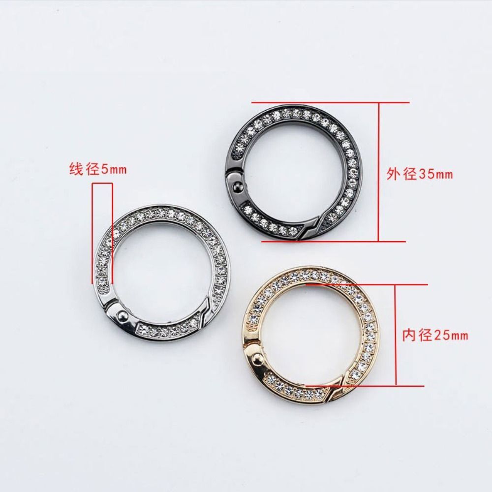 3pcs 35mm Carabiner Black gold silver Bag Belt Buckle Purses Handbags ...