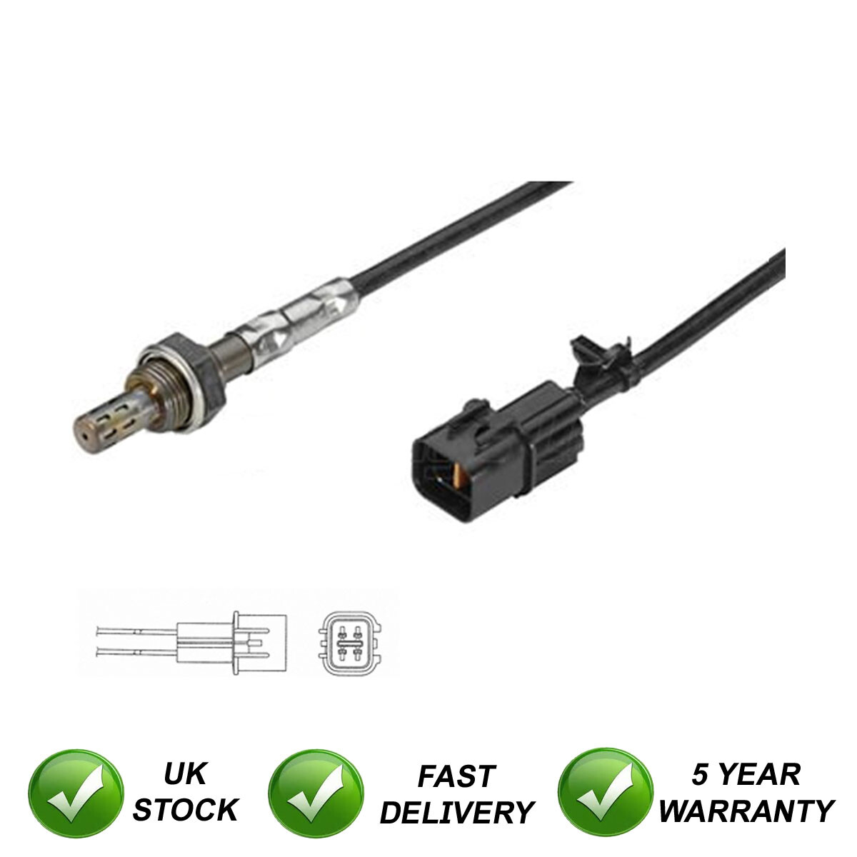 Lambda Oxygen Sensor Front SJR Fits Mitsubishi Shogun Pajero 3.0 4 Wire ...