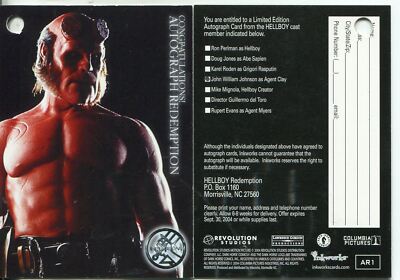 Hellboy The Movie Autograph Redemption Card AR1 [A4] Redeemed [Clean ...