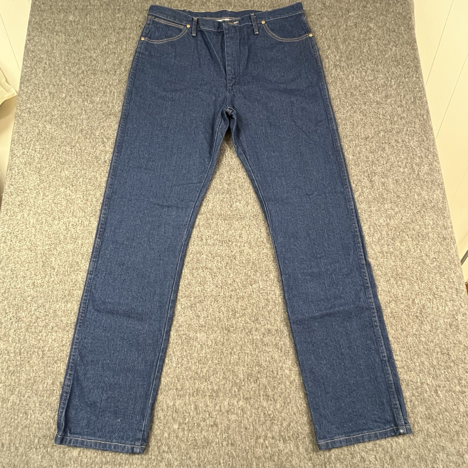 Wrangler Pro Rodeo Jeans Mens 38x36 Blue Cowboy Cut 100% Cotton Denim ...