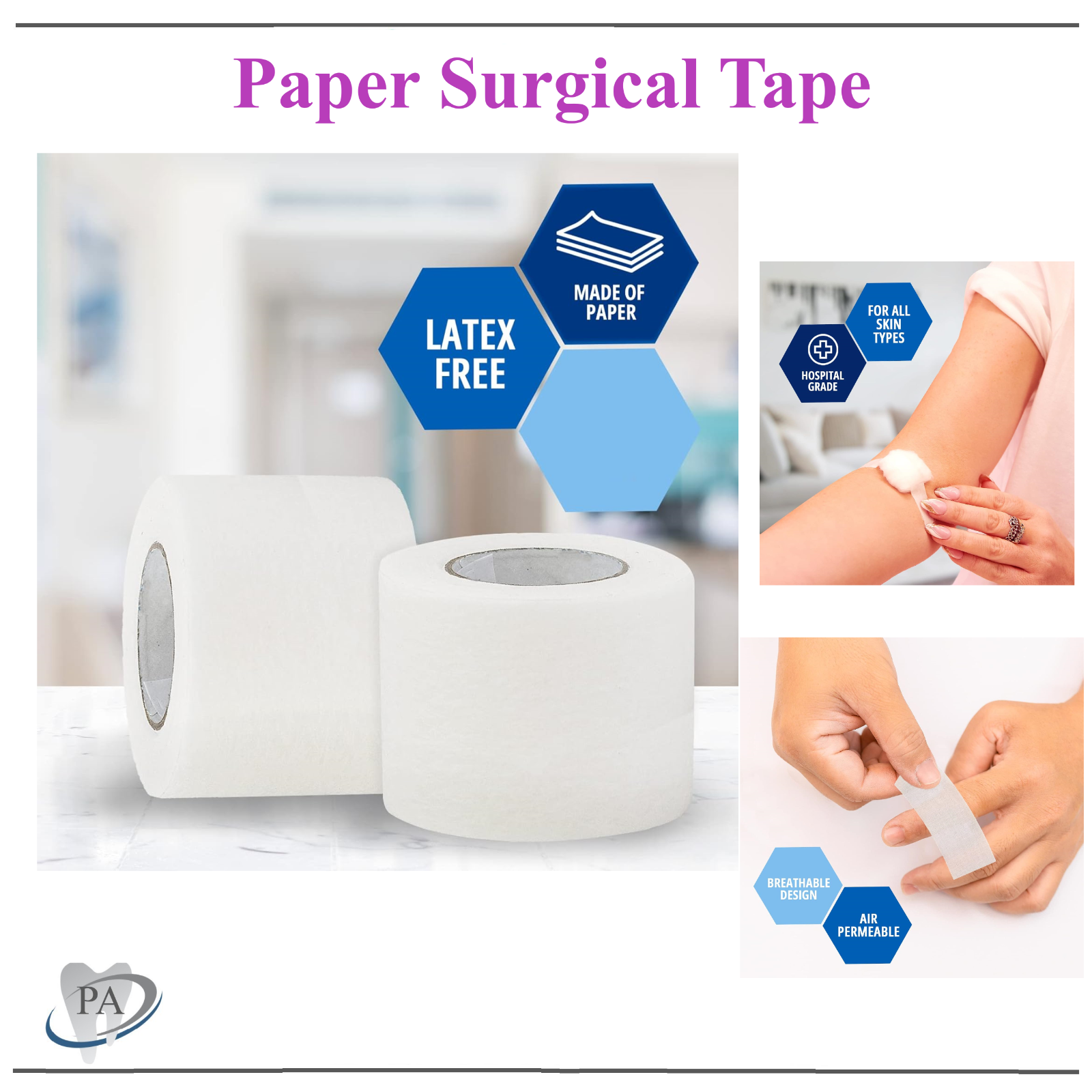 Micropore PAPER Surgical Medical Tape 1" x 10 yds - 1, 2, 4, 6, 12, 24 ...