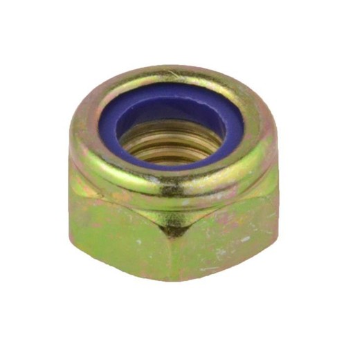 Qty 20 Hex Nyloc Nut M20 (20mm) ZINC YELLOW Steel Class 8 Lock Insert ...