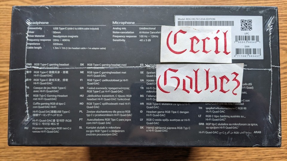 Asus ROG Delta S Eva Edition Headset Neon Genesis Evangelion RGB Noise ...