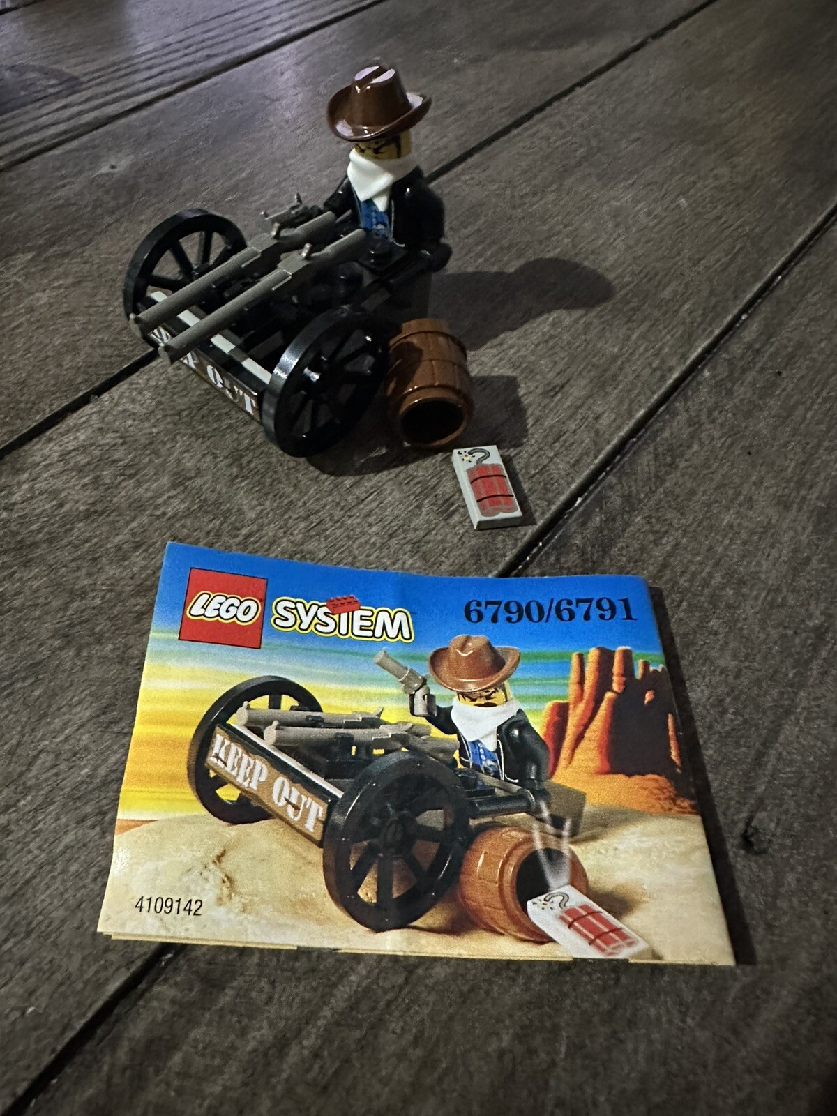 LEGO Western 6790 6791 BANDIT'S WHEELGUN with instructions 1997 no box ...