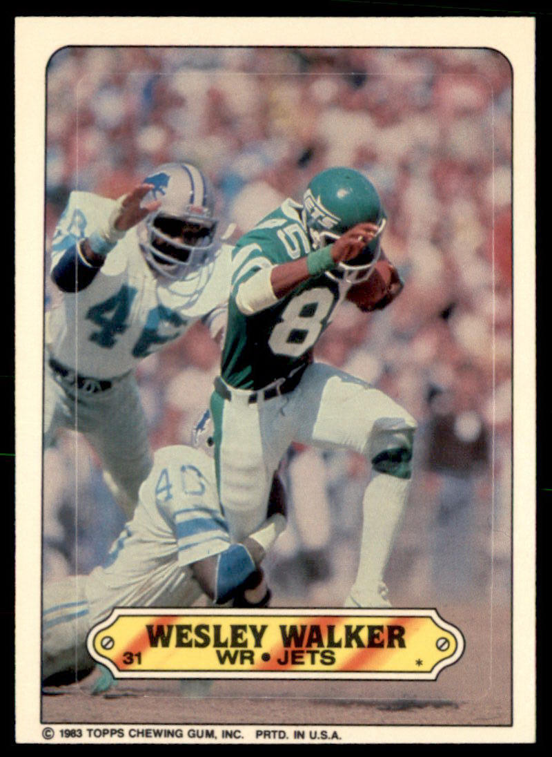1983 Topps #31a Wesley Walker Stickers | eBay