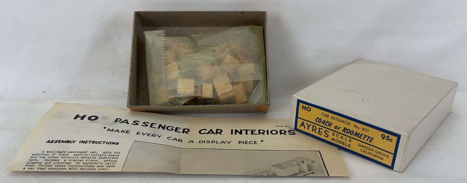 Lot 4 HO Scale Ayres Scale Model Kits Coach/Roomette Caboose ...
