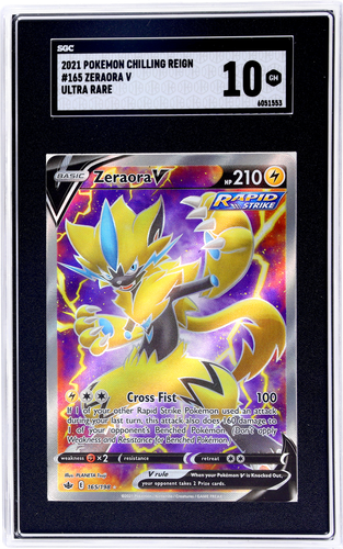 2021 Pokemon Chilling Reign Zeraora V #165 Ultra Rare SGC 10 | eBay