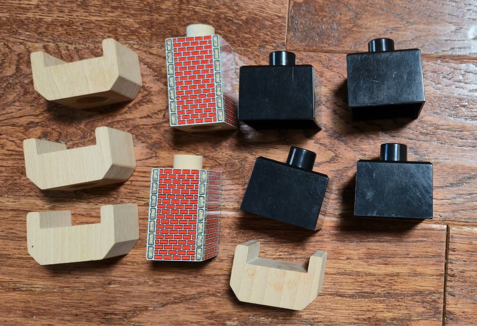 Thomas & Friends ELEVATED TRACK FOUNDATION Wooden Train Risers Set ...