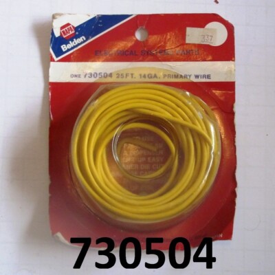 NEW NAPA BELDEN 14 GAUGE PRIMARY WIRE 25 FEET (YELLOW) B21 | eBay