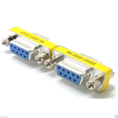 DB9 VGA 9 pin Female to female Mini Gender Changer convertor adapter ...