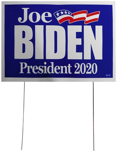 (6 Pack) Joe Biden President 2020 Blue Yard Sign Flag Banner w/ Stake ...