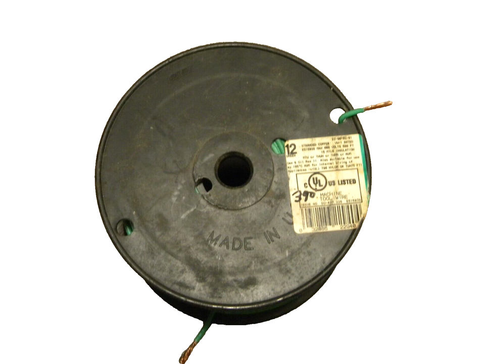 Machine Tool Wire 390' #12 Stranded Green THHN, THWN, MTW | eBay