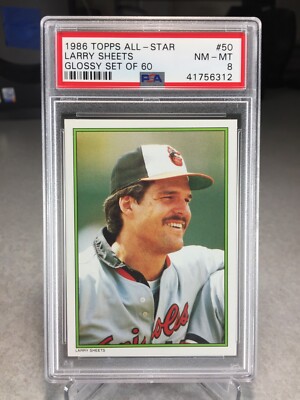 1986 Topps All-Star Glossy Set Of 60 Larry Sheets #50 - PSA 8 - POP 3 | eBay