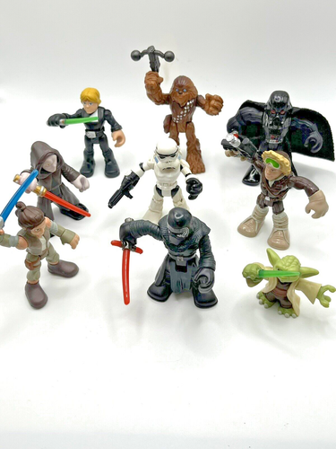 Lot Of 9 Playskool Star Wars Minifigures Hasbro Mini Figures Vintage ...