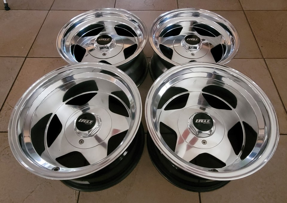 15x8 & 15x10 5 lug Eagle Alloy Star wheels rims Chevy 5x5 billet Boyd ...