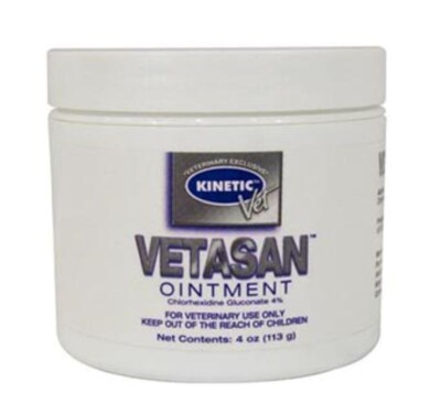 Vetasan Ointment 4oz size for Horses Dogs Cats by Kinetic Vet ...