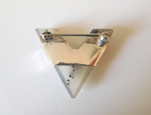 Sterling Handmade Montana Moss Agate Chevron Pin 1-1/8" I-5388 | eBay