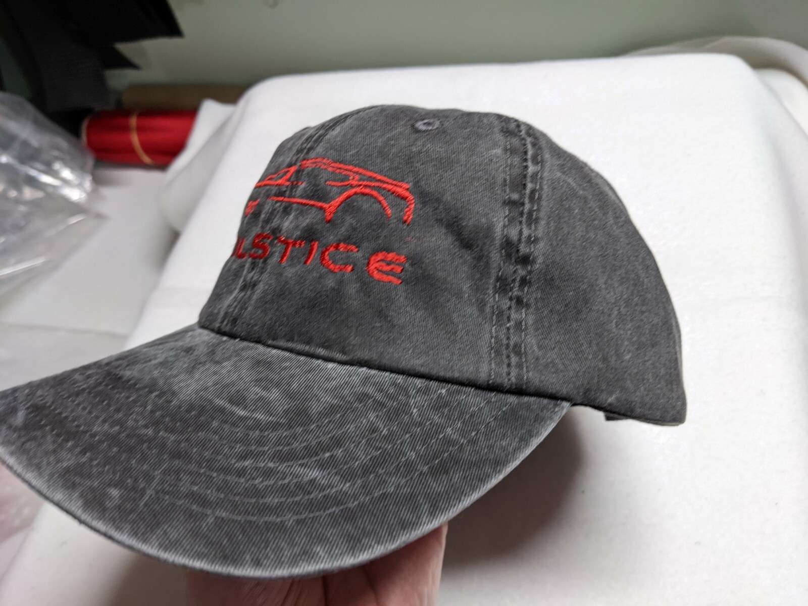 Pontiac Solstice Kappa Coupe Charcoal Hat Embroidered Red Port Author ...