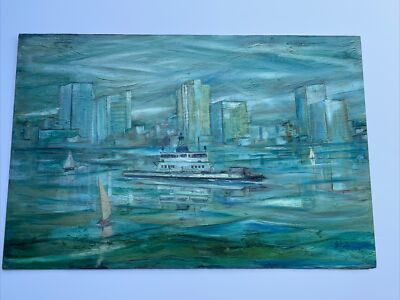 LEFLANG PAINTING MID CENTURY SAN DIEGO CALIFORNIA URBAN REGIONALISM ...