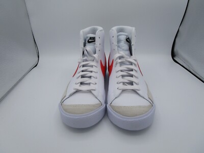 Nike Blazer Mid '77 Unisex Kids GS 7Y White/Orange Shoes Sneakers