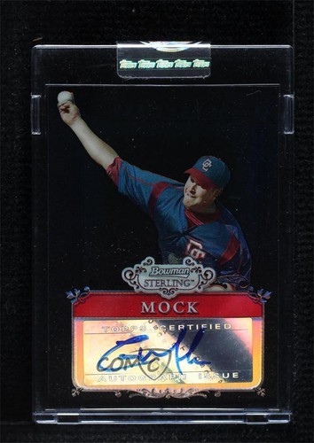 2006 Bowman Sterling Prospects Black Refractor /25 Garrett Mock #BSP-GM ...