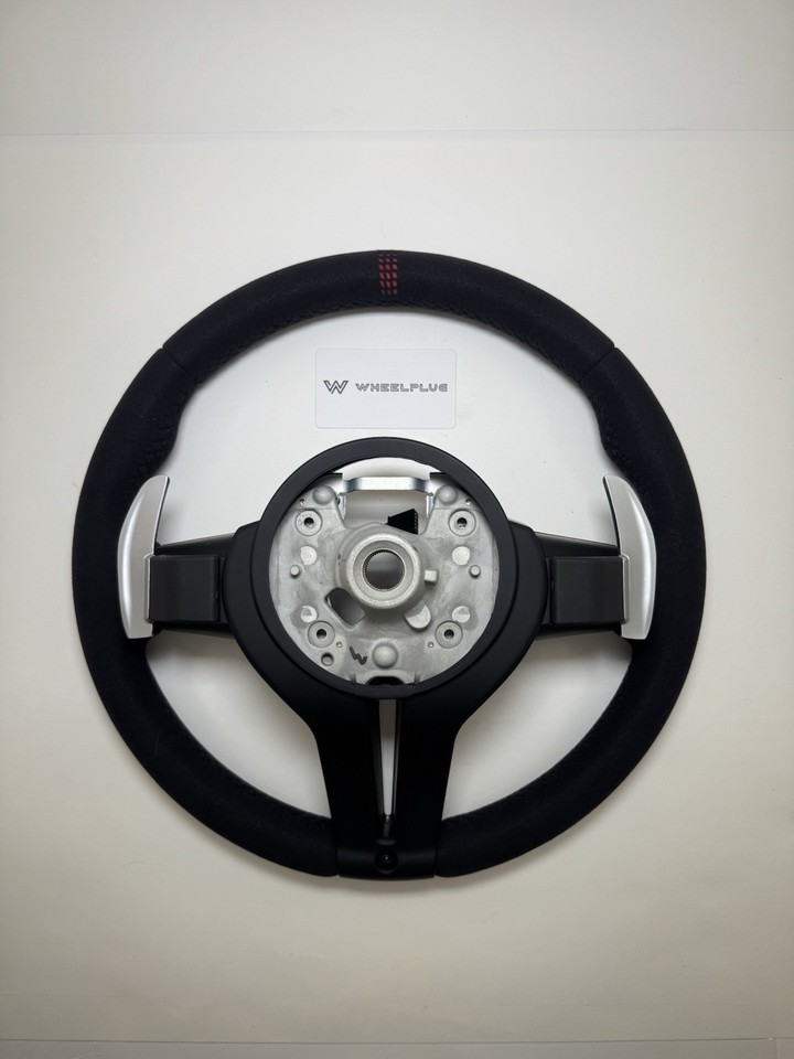 BMW Alcantara Steering Wheel With Red CS-Style Stripe & Carbon Fiber ...