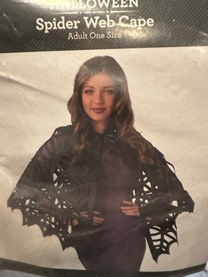 Halloween Costume Woman Spider Web Cape New Adult | eBay