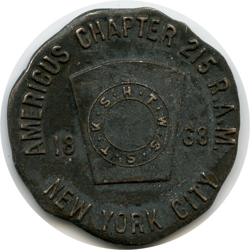 New York City Americus Chapter 215 Shekel Type Masonic Coin Token | eBay