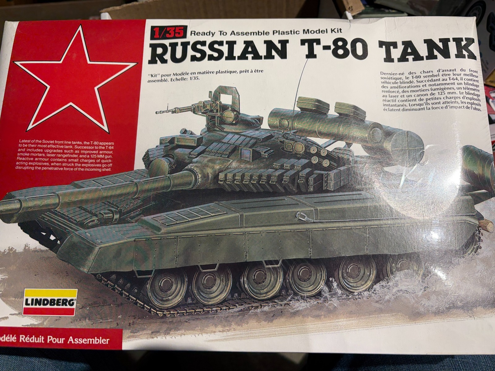 Lindberg 1/35 Russian T-80 Tank Model Kit 76004 for sale online | eBay
