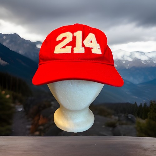 214 Dallas Texas Area Code Embroidered Adjustable Red Baseball Hat New ...