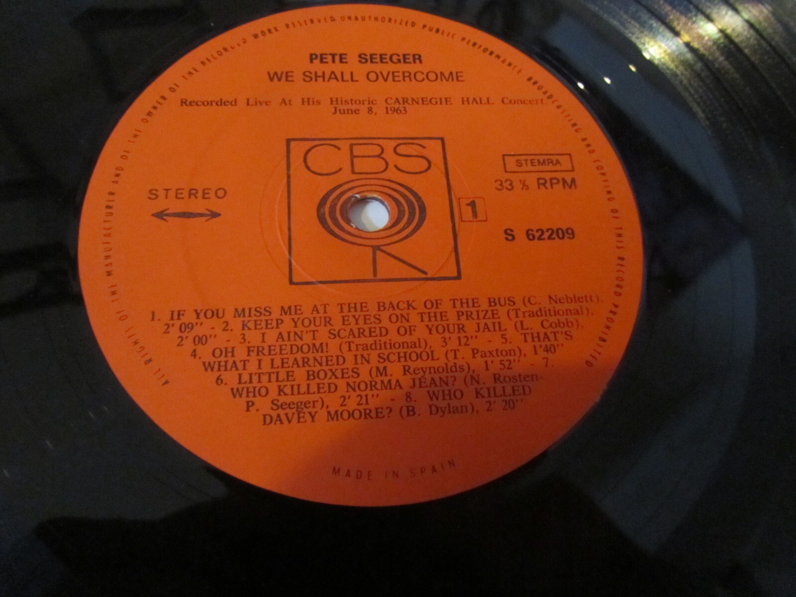 LP.vinyl 33t / Pete Seeger – We Shall Overcome (1963) | eBay