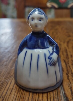 Miniature Delft Lady Bell | eBay