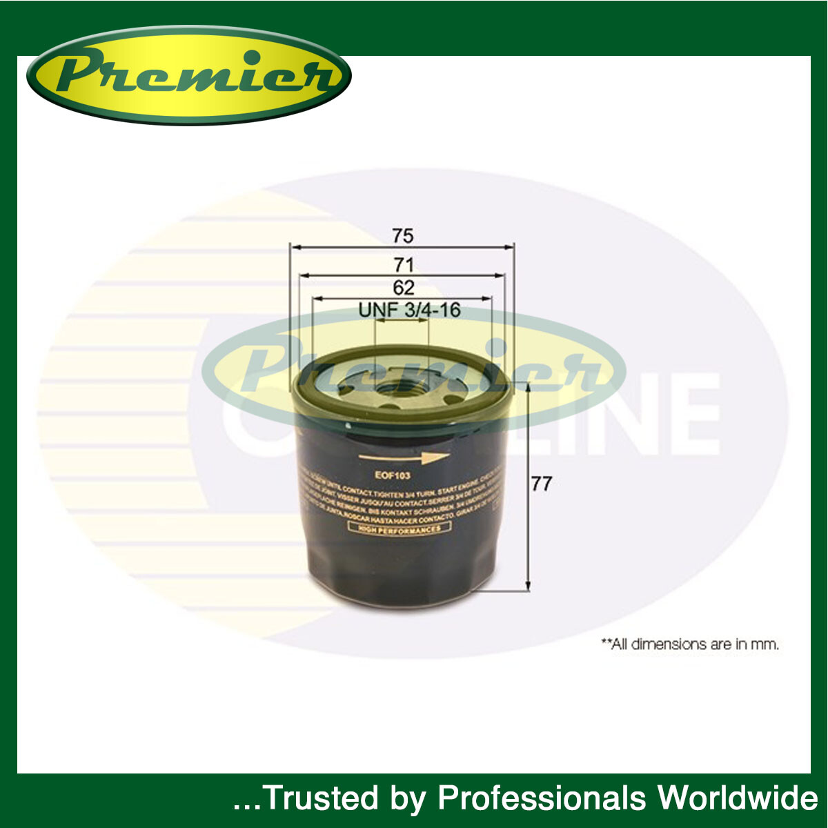 Premier Oil Filter Fits Fiat Lancia Alfa Romeo Seat Innocenti ...