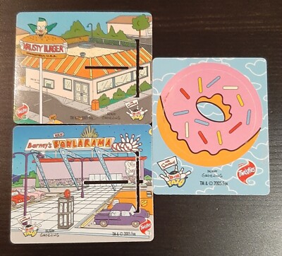 2005 The Simpsons - Bowl-A-Rama - 3 different tazos | eBay Australia