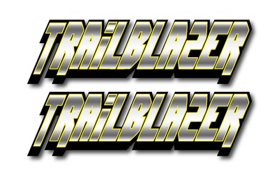 Trailblazer Fender Decals Stickers Yellow sport 4x4 atv graphics 250 ...