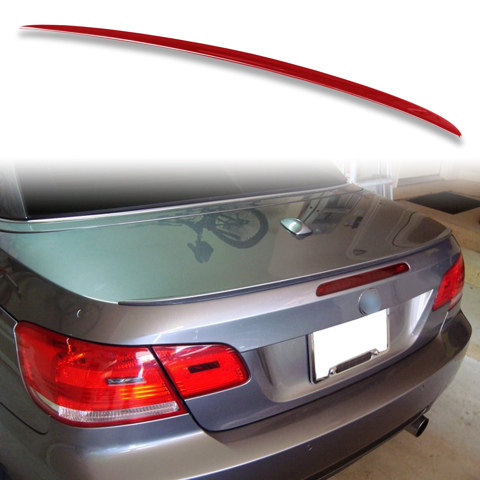 Painted ABS Rear Trunk Spoiler For BMW E93 Convertible M3 Style Crimson ...