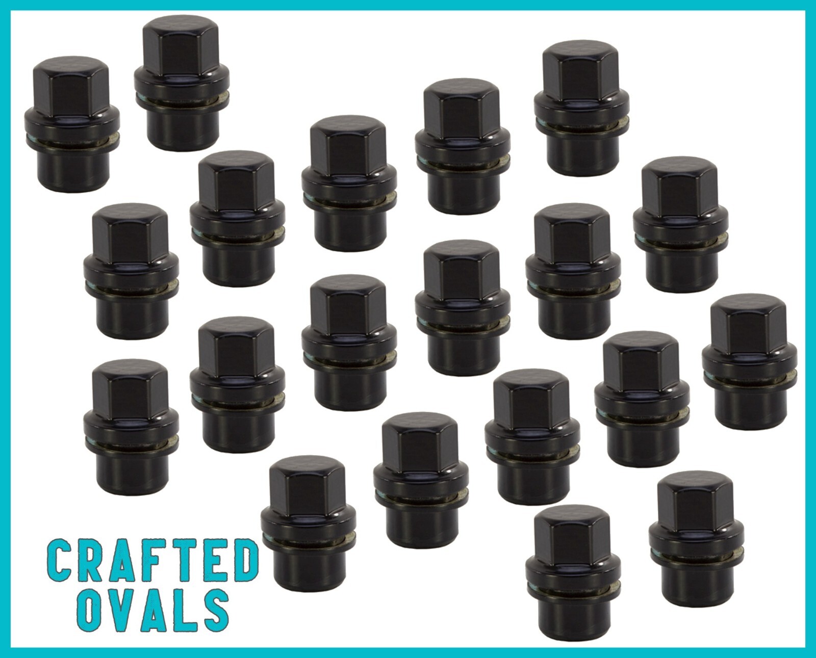 Heavy Duty BLACK Alloy Wheel Nuts for Land Rover Defender NRC7415 x 20 ...