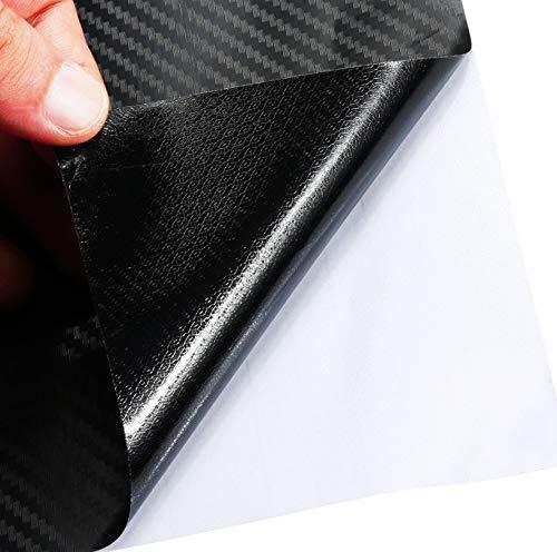 Black Carbon Fiber Vinyl Wrap Sticker Bubble Free Anti-Wrinkle, 1Ftx5Ft ...