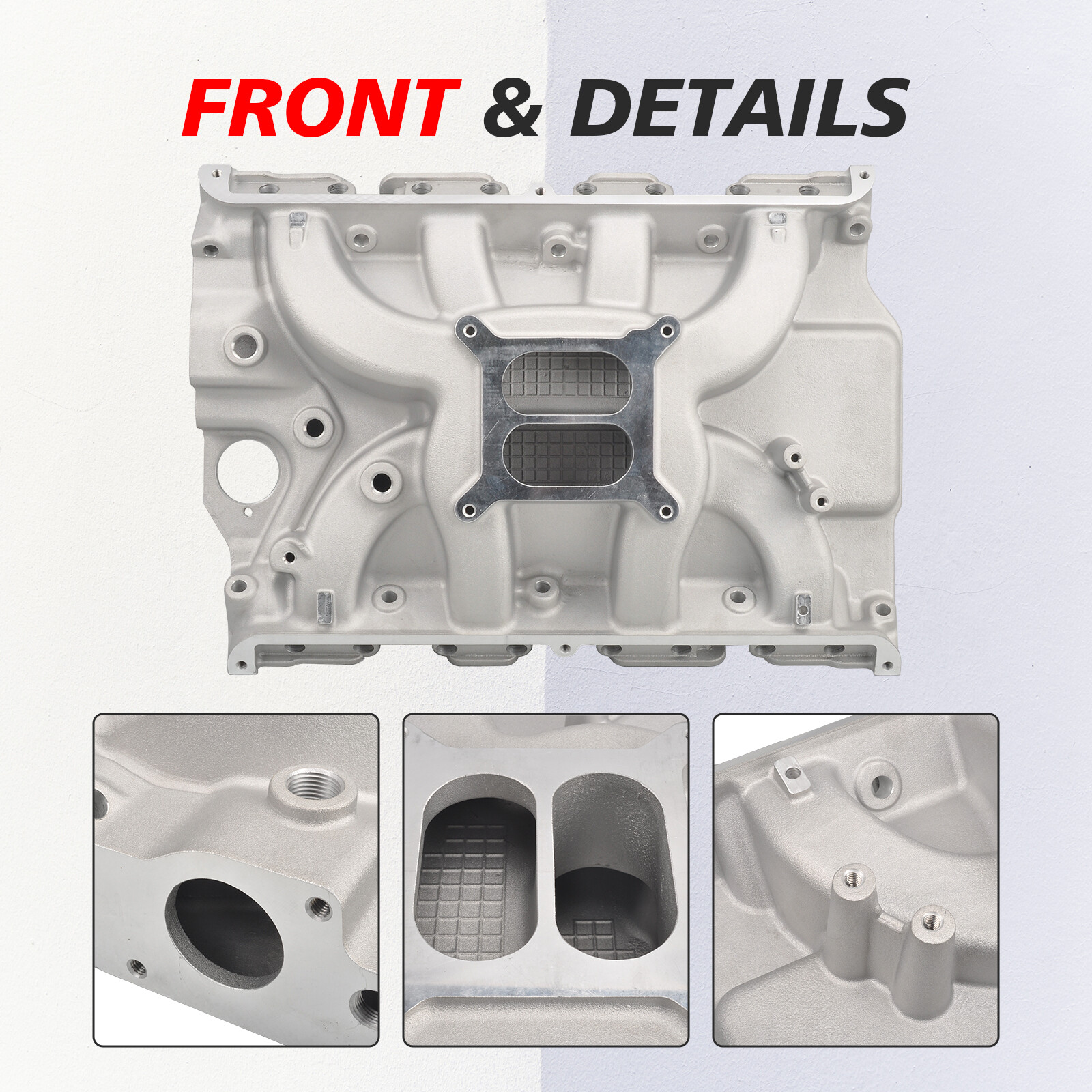 Ford FE Intake Manifold 390 406 410 427 428 Aluminum Dual Plane Satin ...