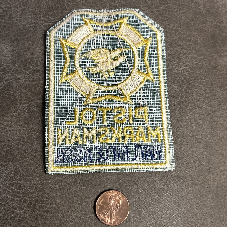 Vintage Rare NRA Pistol Marksman Patch Cheesecloth Back Shooting Rifle ...